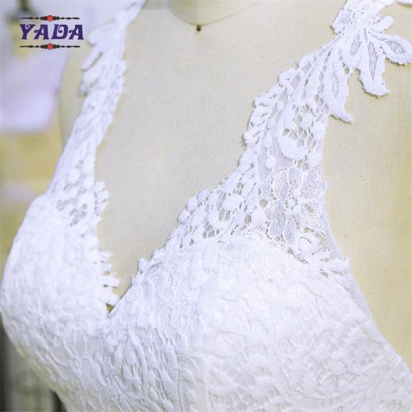 Γυναίκες Slim Fit V Neck Alibaba δαντέλα σέξι νυφική γοργόνα φόρεμα μοτίβα νυφικά φορέματα Κίνα