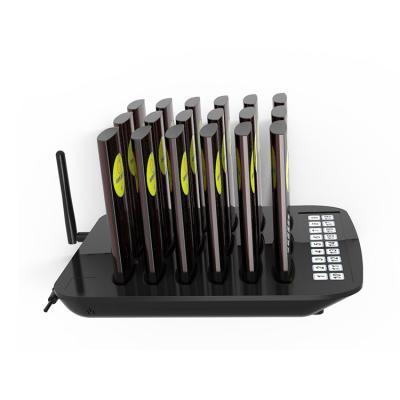China wireless keyboard transmitter with 18 coaster pagers for waiter calling customer waiting in queue for sale