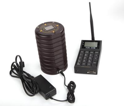 China Wireless coaster pager queue call system pocsag transmitter keyboard and pager with LED display for sale