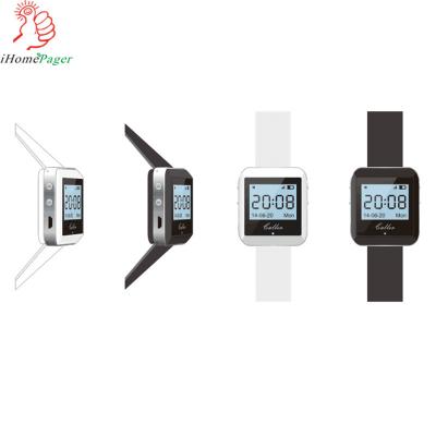 China Fashionable easy charging waterproof LCD wrist watch pager supports  Language customization for sale