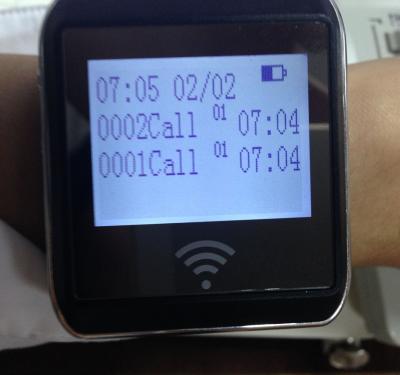 China Fashionable easy charging waterproof LCD wrist watch pager supports  Language customization for sale