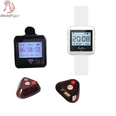 China Fashionable easy charging waterproof LCD wrist watch pager supports  Language customization for sale