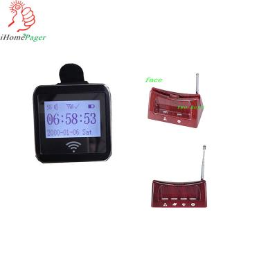 China Fashionable easy charging waterproof LCD wrist watch pager supports  Language customization for sale