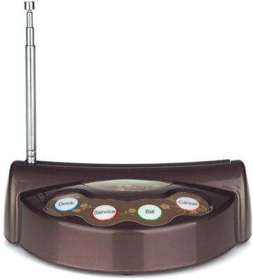 Chine Bouton d'appel de serveur sans fil de haute qualité avec 4 touches et un support de menu flash à vendre