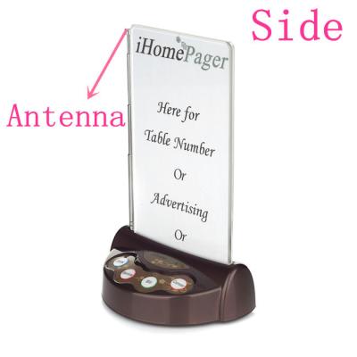 Chine Bouton d'appel de serveur sans fil de haute qualité avec 4 touches et un support de menu flash à vendre