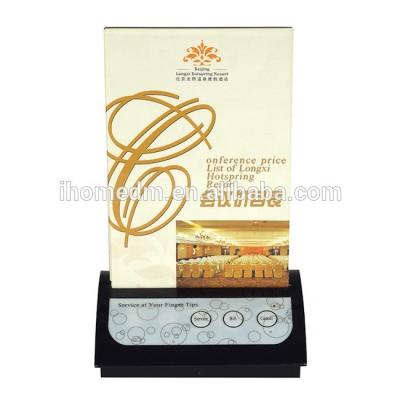 중국 광고 또는 테이블 번호 폴더와 함께 무선 저렴한 레스토랑 테이블 상위 호출 벨 판매용