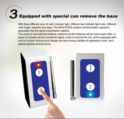 Chine Super signal sans fil à distance d'émission imperméable à l'eau deux touches appuyez sur le bouton d'appel pour l' hôtel à vendre