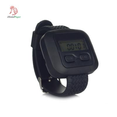 China 433Mhz best price wireless restaurant waiter wrist watch pager with CE rohs for sale