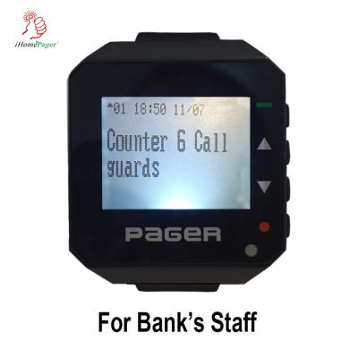 China Smart durable use Electronic calling system wrist watch pager for sale