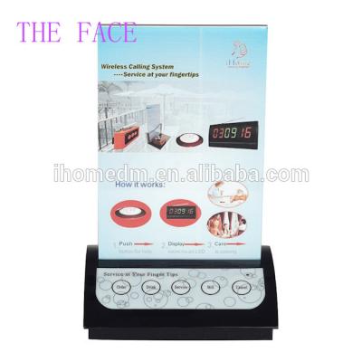 Cina Ristorante senza fili chiamata cameriere pulsante Tavola Stand Menù Portatore con carta pubblicitaria in vendita