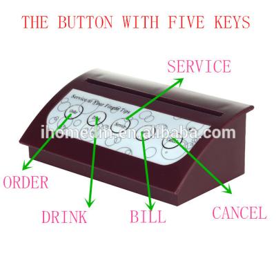 Cina Ristorante senza fili chiamata cameriere pulsante Tavola Stand Menù Portatore con carta pubblicitaria in vendita