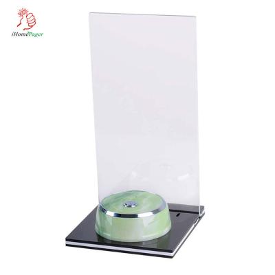 China Restaurant equipment wireless pager system menu stand single key call button for sale