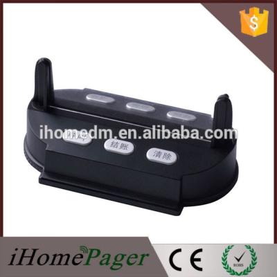 Cina Ristorante logo di alta qualità OEM luce notturna sistema pager wireless pulsante di chiamata a lungo raggio con stand del menu in vendita