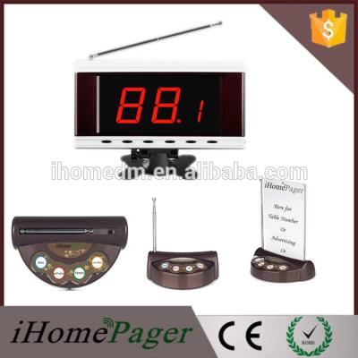 중국 무선 레스토랑 피저 시스템 4 버튼 호출자, 서비스,불,음료, 취소 또는 사용자 정의 콘텐츠 판매용