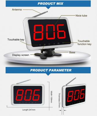 China Draadloos digitaal wachtrijbeheer nummeroproepsysteem voor restaurant Te koop