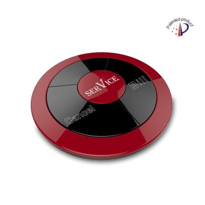 China 433.92Mhz restaurant draadloos tafeldienst bellen systeem 3 toetsen knop en display paging systeem Te koop