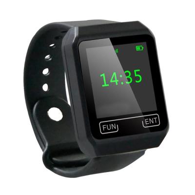 China High quality wireless waterproof wrist touch screen watch paging system slim button calling system for sale