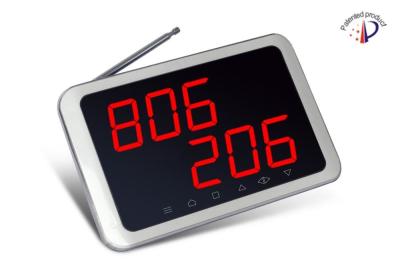 China Receptor de exibição de números de sistema de chamadas de restaurantes sem fio com botão de chamada do stand de menu à venda