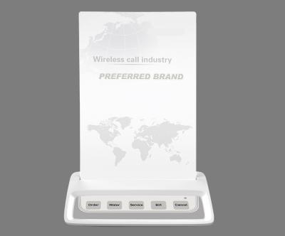 China Receptor de exibição de números de sistema de chamadas de restaurantes sem fio com botão de chamada do stand de menu à venda