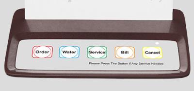 China Receptor de exibição de números de sistema de chamadas de restaurantes sem fio com botão de chamada do stand de menu à venda