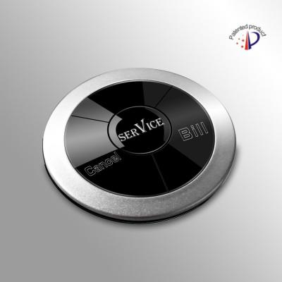 China Botão de mesa de restaurante sem fio de 3 chaves e receptor de tela de tubo digital de 3 cores à venda