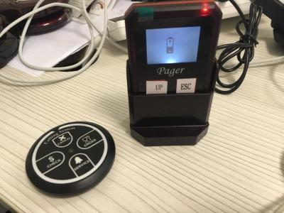 중국 무선 통화 시스템 호출 버튼 송신기와 휴대용 페이저 판매용