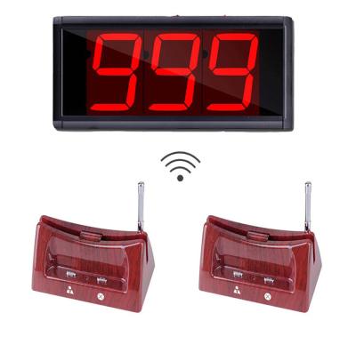 China Melhor preço 433.92MHz sistema de pager sem fio botão fino e receptor de exibição para restaurante à venda