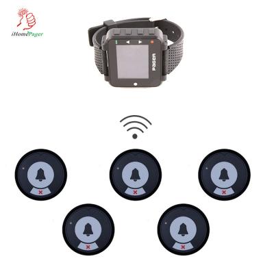 China alphanumeric customize pager wrist watch receiver and button for hotel for sale