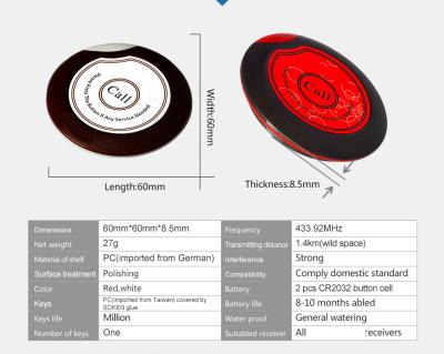 Cina Campo da golf Vibratore Orologio Ricevitore Sistema di chiamata a distanza in vendita