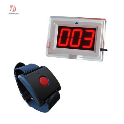 China Sistema de chamadas de enfermagem sem fio do hospital do paciente botão do pulso de exibição do quarto número de cama receptor à venda