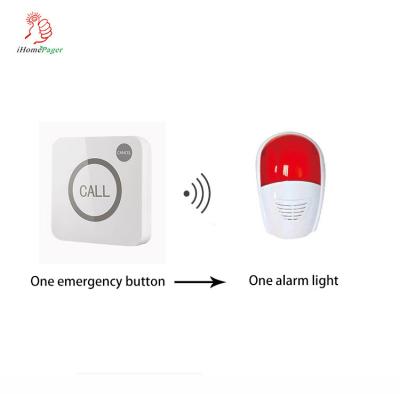 Cina sistema di allarme di alta qualità senza fili per disabilitati del bagno con pulsante di chiamata di emergenza del bagno e luce di allarme in vendita