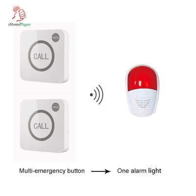 Cina sistema di allarme di alta qualità senza fili per disabilitati del bagno con pulsante di chiamata di emergenza del bagno e luce di allarme in vendita