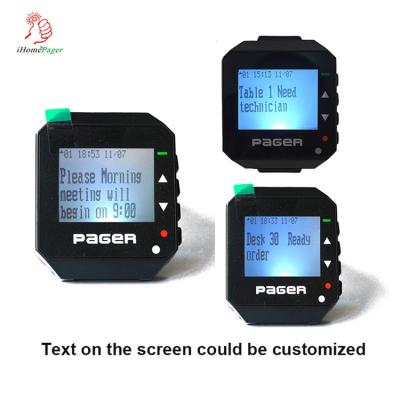 China Sistema de chamadas sem fio pocsag transmissor teclado alfanumérico personalizar pager de relógio inteligente à venda