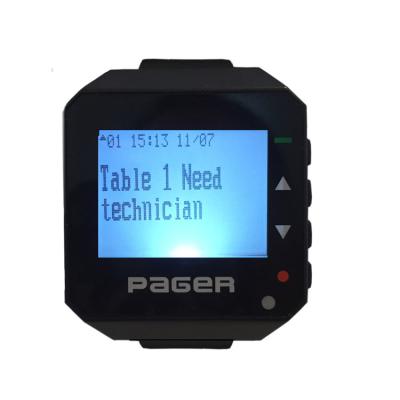 Cina Nuovi prodotti alla moda personalizzare pulsante di chiamata wireless e orologio da polso pager utilizzato per il personale di ufficio chiamando in vendita