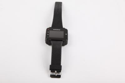 China Customize cheap wireless alphanumeric wrist watch and button pager system used for shopping mall or factory for sale
