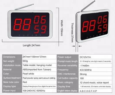 Cina Dispositivo di servizio di chiamata per ospiti da coffee shop in vendita