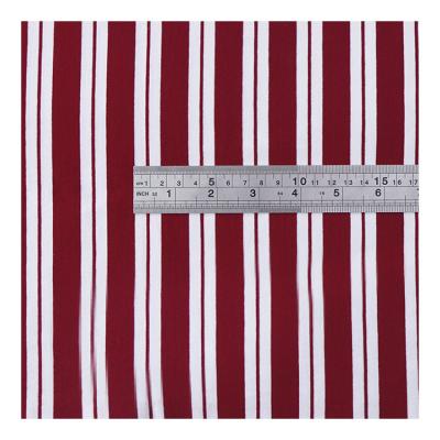 China Pure Cotton Stretch Stripe Fabric , 175cm Lightweight Organic Striped Fabric for sale