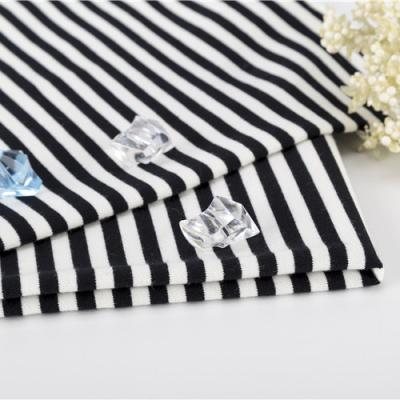 China Skin Friendly 100 Cotton Striped Fabric ,  Sweatshirt 193cm Striped Lycra Fabric for sale