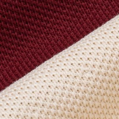 Cina Fabbricazione a doppio filo di cotone Pique resistente alle rughe Materiale per magliette di colore puro in vendita