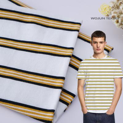 Chine Tissu tricoté rayé résistant à la transpiration et absorbant la sueur pour T-shirt à vendre