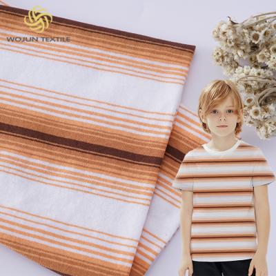 Chine Absorbez la sueur Tricot serré et élégant Matériau rayé Tissu Jacquard Pour T-shirt à vendre