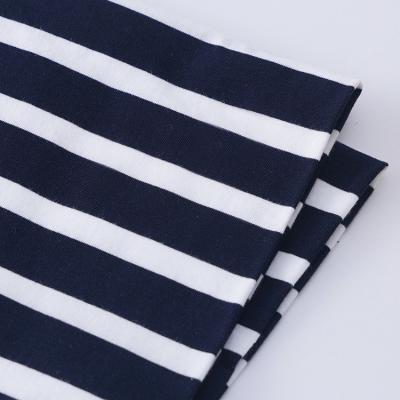 Cina Tissu di cotone traspirante jersey materiale a righe morbide per polo in vendita