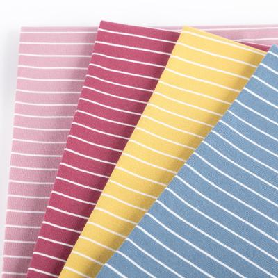 Cina Moderno Confortevole T-shirt in tessuto di cotone a righe in jersey semplice in vendita