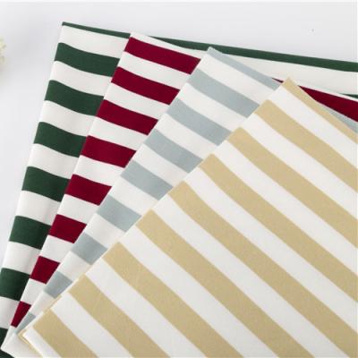 Cina Elasticità Moderno Tissu di cotone a strisce verdi di colore brillante per il terry francese in vendita