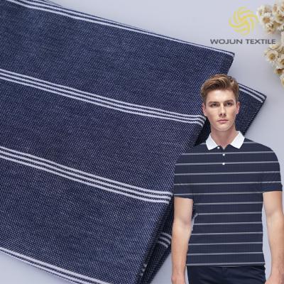 Chine Confortable, respirant et à la mode Tissu tricoté à rayures en coton pour les hauts occasionnels à vendre
