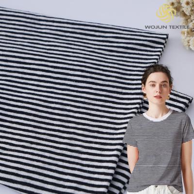 Chine Tissu tricoté rayé résistant à la transpiration et léger pour combinaison de sport à vendre