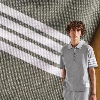 China Wear-Resistant And Comfortable Breathable Striped Knit Fabric For Polo Shirt for sale