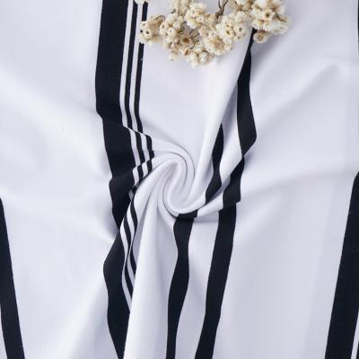 Cina Elastico e naturale e confortevole e traspirante tessuto a maglia a righe per polo in vendita