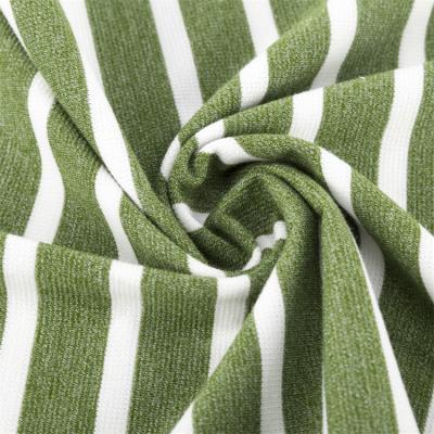 Cina Tessuto a maglia a righe elastico e comodo e morbido per abbigliamento casual in vendita