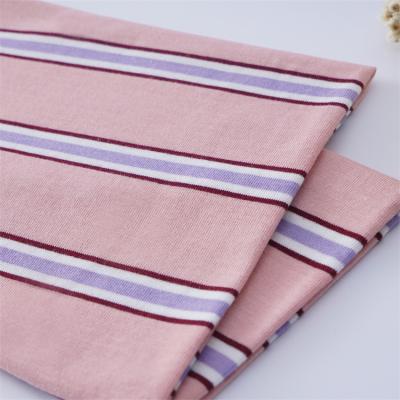 China Tecido de algodão multicolorido e elegante, de tricote com listras, para camiseta à venda